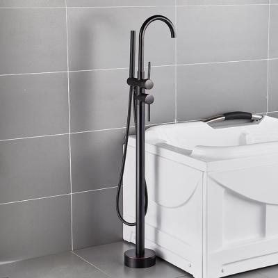 China Silver Luster Brushed Stainless Steel Bathroom Shower Faucets Set Safe Lead Free for sale