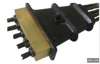 China Cast Iron Post Tension Anchor 3s 4s 5s 15.2mm Strand Black Surface for Monostrand Jack Pump for sale