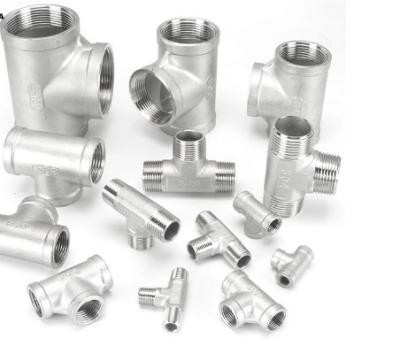 China Chemical BSPP Threaded Steel Tee 1/8