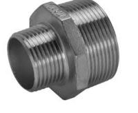 China 304 316L Stainless Steel Hex Male Reducer Nipple - 150 lbs Pressure, ±0.1mm Tolerance Pipe Fitting for sale