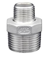 China 304 316L Stainless Steel Hex Male Reducer Nipple - 150 lbs Pressure, ±0.1mm Tolerance Pipe Fitting for sale