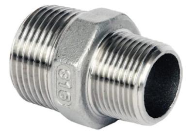 China 304 316L Stainless Steel Hex Male Reducer Nipple - 150 lbs Pressure, ±0.1mm Tolerance Pipe Fitting for sale