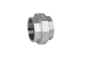 China 3/4 Inch 316L Stainless Steel Pipe Union Coupling with BSP NPT Thread -20°C to +220°C Temperature Range for sale