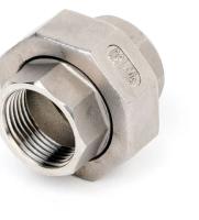China 304 Stainless Steel Pipe Union with Female Threaded Connection DIN Standard ±0.1mm Tolerance -20°C to 220°C for sale