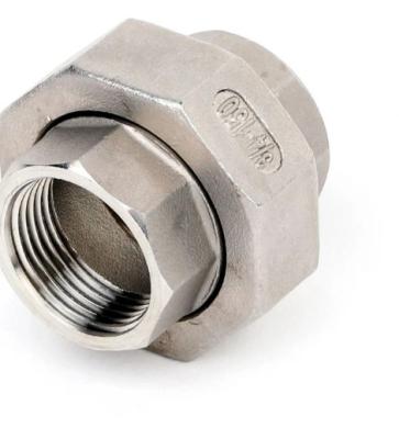 China 304 Stainless Steel Pipe Union with Female Threaded Connection DIN Standard ±0.1mm Tolerance -20°C to 220°C for sale