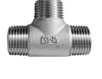 China 3/4 Inch Stainless Steel Threaded Reducing Tee 150 LB Pressure -20°C to 220°C Temperature Range for sale