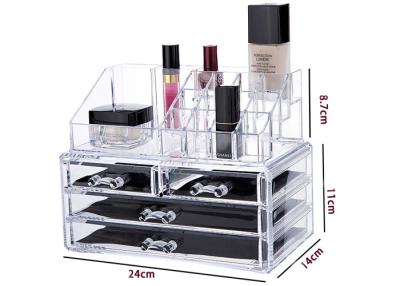 China Moisture Proof Clear Makeup Storage Containers Lipstick Cosmetic Display Stand for sale