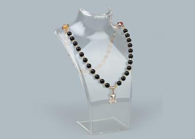 China Plastic Necklace Display Stands Acrylic Necklace Holder Human Neck Model for sale