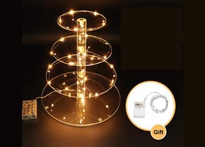 China Dessert Acrylic Cake Display Stand Round Acrylic Cake Stand For Wedding Party for sale
