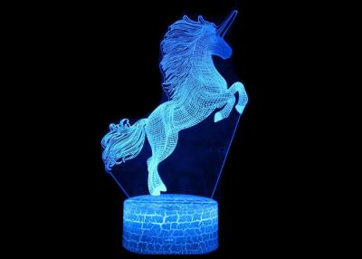 China Unique 3D Acrylic LED Night Light Creative Thinking 3D Optical Illusion LED Lamp for sale