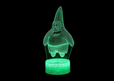 China Energy Saving 3D Acrylic LED Night Light 7 Colors Flashing For Bar Decoration for sale