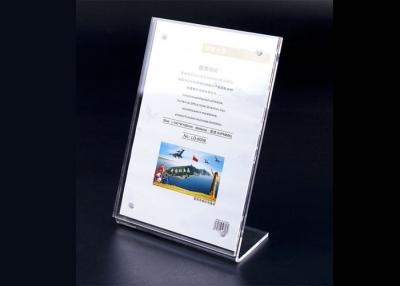 China L Shape Custom Acrylic Sign Holder Magnet Table Sign Holders Eco Friendly for sale