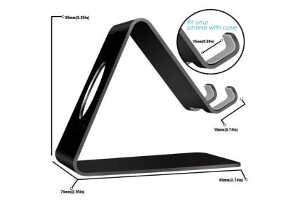 China Supermarket Acrylic Cell Phone Stand Black Acrylic Mobile Phone Holder for sale