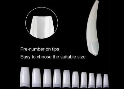 China Art Thin Acrylic Nails French Style Artificial Nail Tips Half Tips And Box for sale