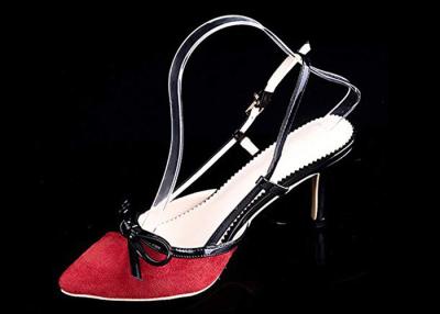China Clear Acrylic Shoe Display Stand Inserts Holders Rack Support For Women'S Shoes for sale