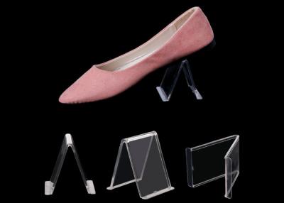 China Multifunction Acrylic Shoe Display Stand V Shape Shoe Rack Shelf Holder Shop for sale