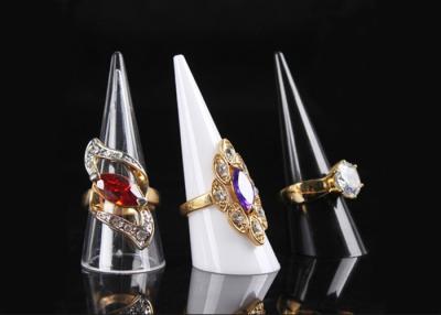 China Classic Finger Cone Acrylic Jewellery Display Stands Show Case Transparent for sale