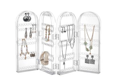 China Portable Acrylic Jewellery Display Stands Ring Holder Stores 260 Earrings Tabletop for sale
