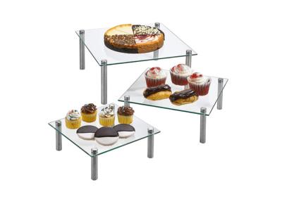 China 8 10 13 Inch Square Acrylic Cupcake Stand For Cake Desserts Bakery Appetizers for sale