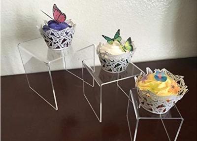 China Funko POP Figures Acrylic Display Risers For , Clear Acrylic Square Cake Stand for sale