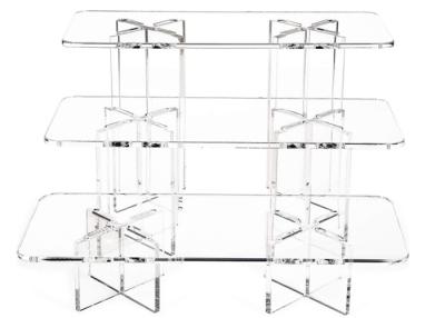 China High End Acrylic Cake Display Stand Multipurpose Tabletop Risers For Personal for sale