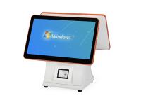 China 15.6 Dual Screen All In One Windows POS Machine Cashier Terminal With QR Code Scanner for sale