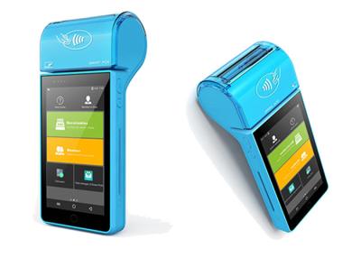 China Android Mobile POS Credit Card Machine With Thermal Printer NFC Magnetic Card Reader for sale