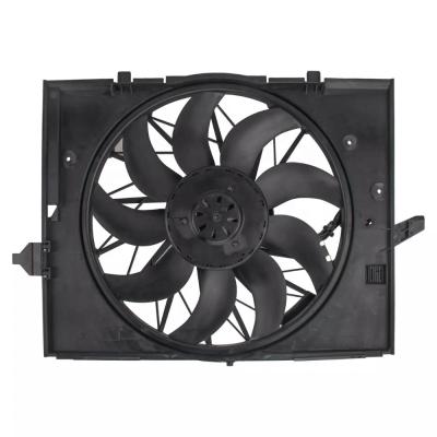 China 17427543282 17427524881 Demillon Auto Parts Engine Radiator Electronic Cooling Fan for BMW M54 N53 N52 E60 E61 E63 E64 E65 E66 for sale