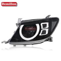 China Demillon Front Headlight Assembly Modified LED Daytime Running Light Lens 2008-2012 for Toyota Hilux Vigo for sale