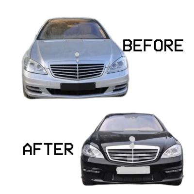 China 2218804540 Auto Parts Bodykit Front Bumper With Grille Fog Light for Mercedes-Benz  S-class W221 2005-2013 Update to S65 AMG for sale