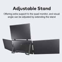 China 18.5 Inch Portable Quad Monitor with 1080P Full HD IPS Panel and 360 Degree Rotating Screens for Laptop Multitasking for sale