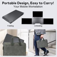 China 18.5 Inch Portable Quad Monitor with 1080P Full HD IPS Panel and 360 Degree Rotating Screens for Laptop Multitasking for sale