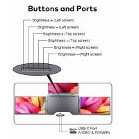 China 18.5 Inch Quad Display Laptop Extender S999 1080P IPS for Engineering Data Analysis for sale