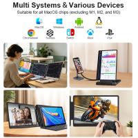 China 15.3 Inch 1200P Triple Screen Extender 1920x1200 IPS 360 Rotating Panel for Stock Trading Desk for sale