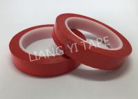 China Heat Resistance Red Polyester Mylar Tape For Wrapping Coils / Capacitors / Wire Harnesses for sale