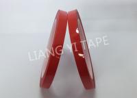 China Heat Resistance Red Polyester Mylar Tape For Wrapping Coils / Capacitors / Wire Harnesses for sale