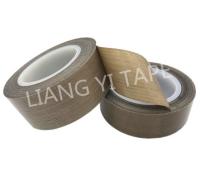China Brown Silicone PTFE Adhesive Tape , High Temperature Resist Adhesive Tape for sale