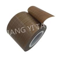 China Brown Silicone PTFE Adhesive Tape , High Temperature Resist Adhesive Tape for sale