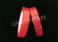 China Acrylic Adhesive Red color paper splicing tape With Polyester Mylar Film for sale