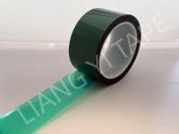 China Green PET Silicone Tape 0.055mm For Powder Coating For LED Dot Matrix for sale