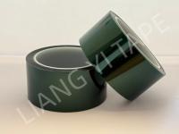 China Green PET Silicone Tape 0.055mm For Powder Coating For LED Dot Matrix for sale