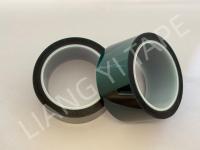 China Green PET Silicone Tape 0.055mm For Powder Coating For LED Dot Matrix for sale