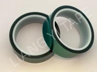 China 155℃ Green Polyester Silicone Tape High Temp Masking for PCB Soldering for sale