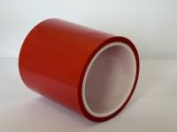 China Red PET Silicone Adhesive Tape – 155℃ Masking for Paint Baking & Oven for sale