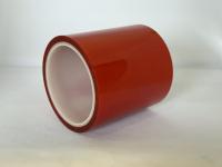 China Red PET Silicone Adhesive Tape – 155℃ Masking for Paint Baking & Oven for sale