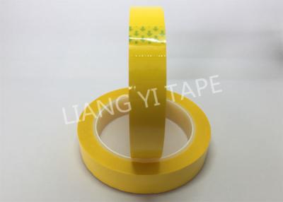 China SGS 66m Length Yellow Polyester Film backing Adhesive Insulation Tapes for sale