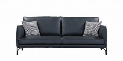 China Modern Residential Cotton Fabric Sofa 3 Seater Couch With Wooden Armrest for sale