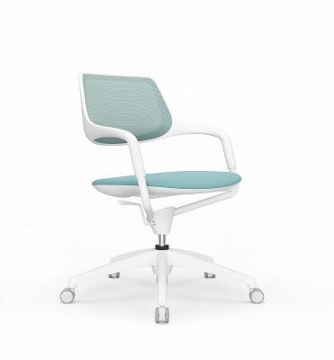 China Foldable Executive Revolving Office Chair Leather For Negotiation Training Space for sale