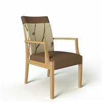 China Modern Natural Wood Dining Room Armchairs Set of 2 for sale