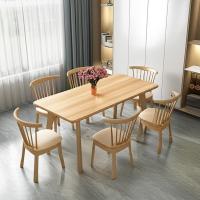 China Nordic Style Rectangular Dining Room Table And Chair Set for Your Contemporary Home for sale
